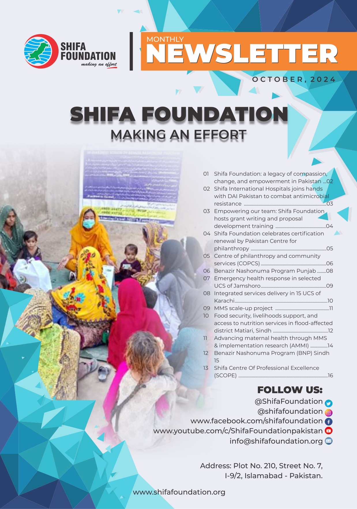 Newsletter October 2024 | Shifa Foundation | Charity and Fund Raising Organization